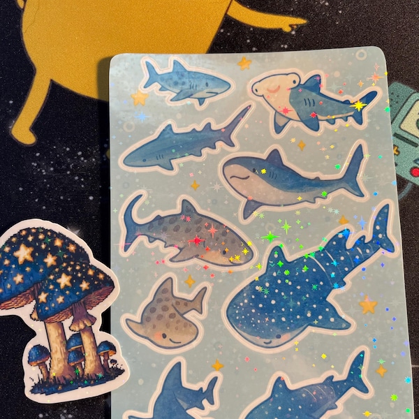 Earth & Moon Moth Fairy Sticker Pack - Holograpic Fairy Sticker Set ...