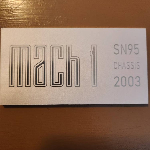 Mach 1 Mustang Carbon Fiber License Plate Frame Tag 100% Real Carbon Fiber light Gray / Orange ...