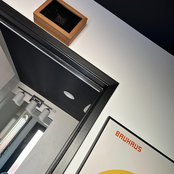 Solid White Oak Doorbell Cover With Black Detail | Handcrafted Fully ...