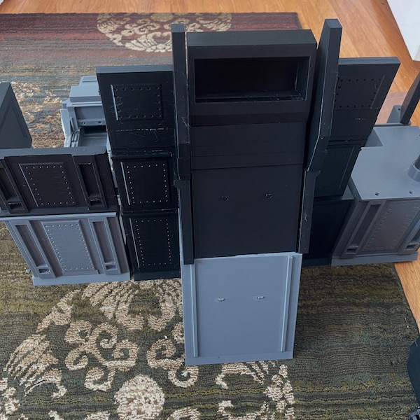 1:12 Scale Modular External Wall System for Extending GI Joe Base STL ...