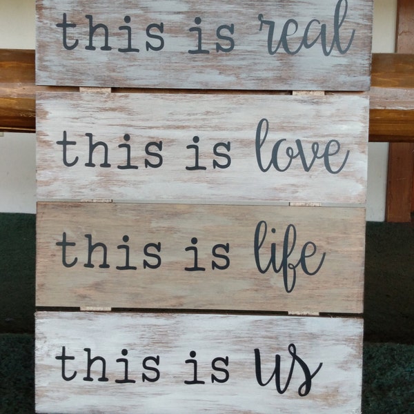 This is Real, This is Love, This is Life, This is Us Vinyl Stencil ...