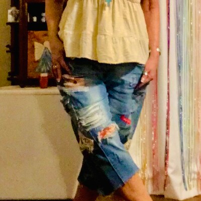 Vintage Tablecloth Pants L/XL, south of the Border, Cottage Core ...