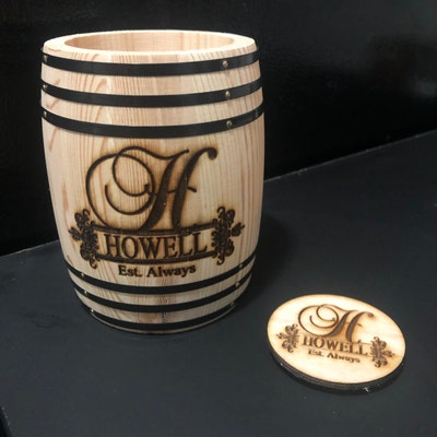 Personalized Mini Wooden Barrel Liquor Barrel Barrel Vase Winery ...