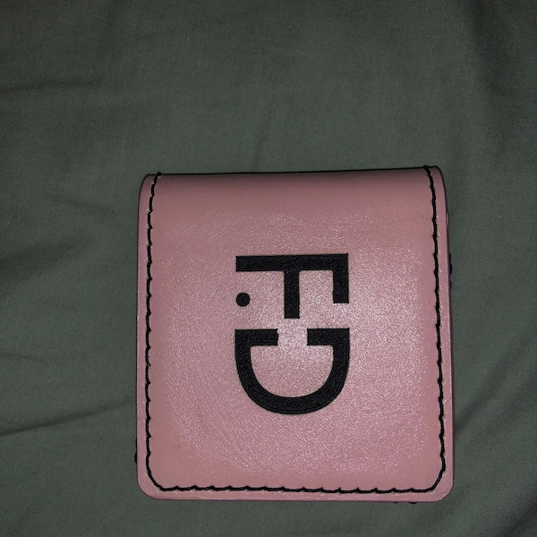 Leather Square Business Card Holder for Men Square Business Card Case 2 ...