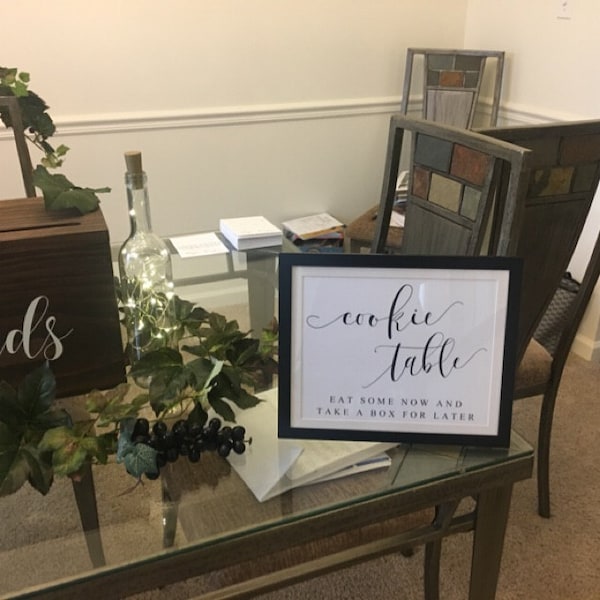 Cookie Table Sign.cookie Bar Sign.love is Sweet Sign.wedding Signs ...