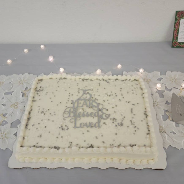 25 Years Blessed & Loved, 25th Birthday, 25th Birthday, 25 Cake Topper ...