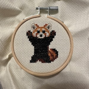 Red Panda Bundle Cross Stitch Pattern PDF Red Panda Embroidery PDF ...