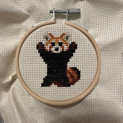 Red Panda Bundle Cross Stitch Pattern PDF Red Panda Embroidery PDF ...