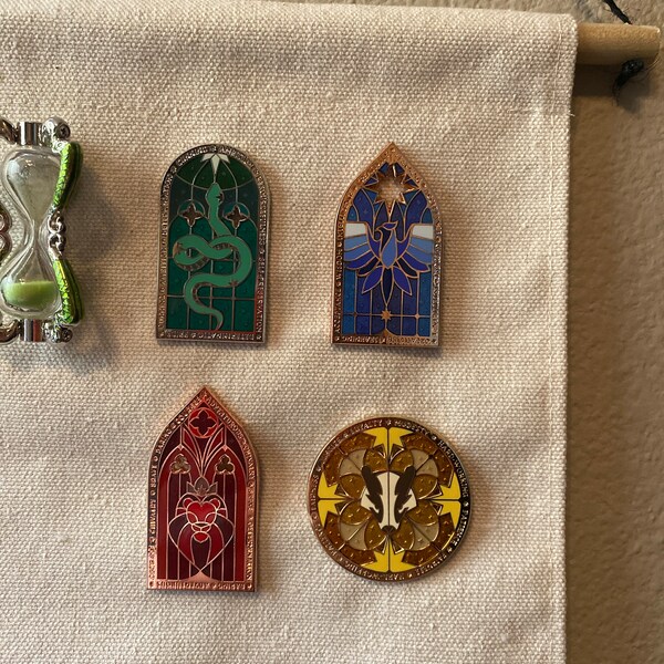 Stained Glass Magic Windows Enamel Pins Set - Etsy