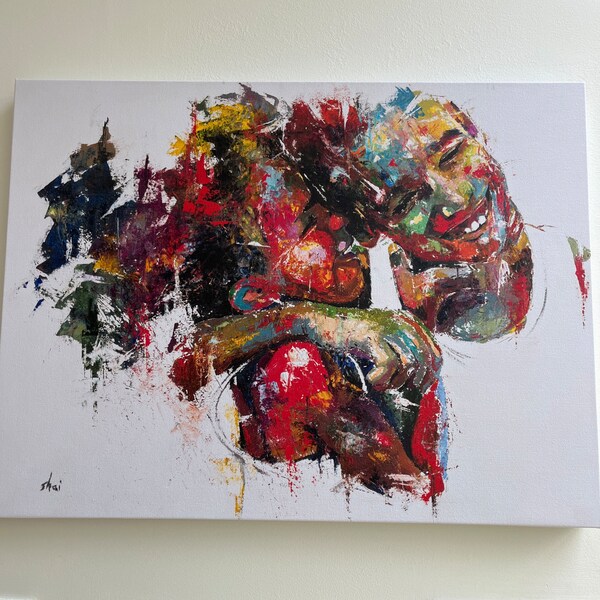 Shai Yossef Painting Large Canvas Print ,black Man Portrait,black ...