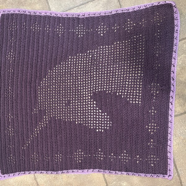 Filet Unicorn Blanket Crochet Pattern *PDF FILE ONLY* the Lavender ...