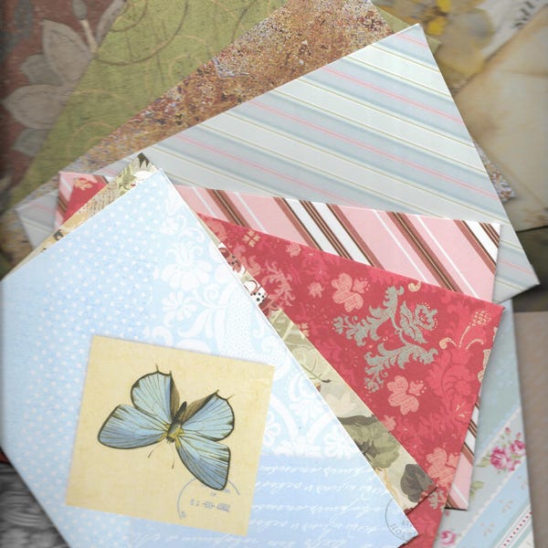 Large Size A5 Envelopes Collage ,original Handmade Envelopes , Pockets ...
