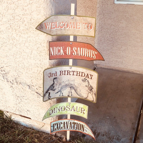 Printable Dinosaur Party Signs, Dinosaur Birthday Party, Kids Dinosaur ...