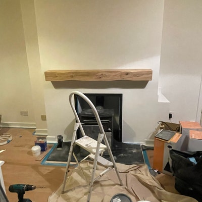 Solid Oak Mantel Beam All Sizes, Oiled, Pre-drilled, Free Fixings ...