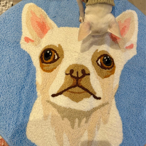 Custom Pet Portrait Rug - Personalized Cartoon Pet Rug, Animals, Dog ...