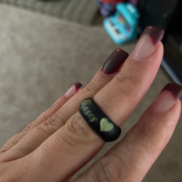 Personalized Engraved Silicone Ring 8MM - Wedding Band for Men and ...