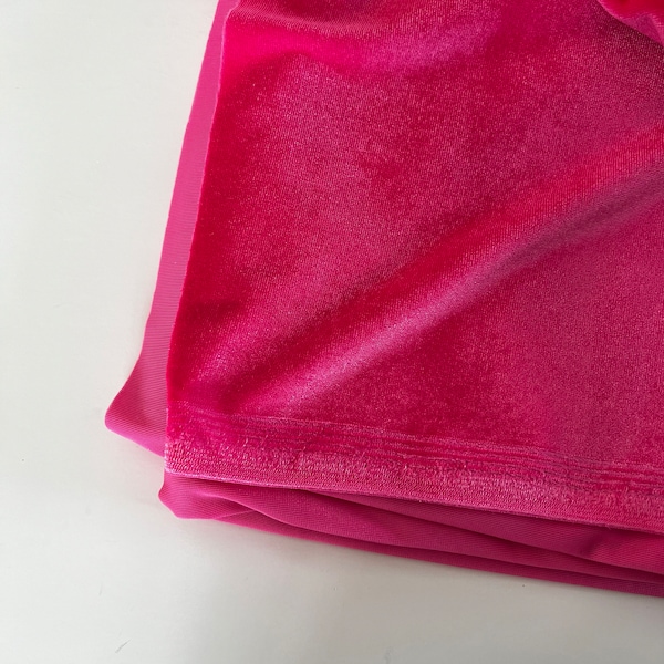 HOT PINK VELVET | Stretch Velvet | Polyester Stretch Velvet | Fabric by ...