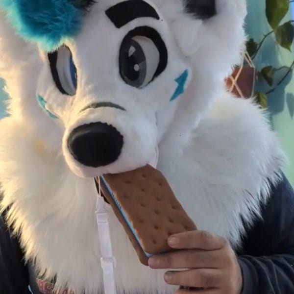 Biscuit Cookie Furry Fursuit Cooler Fan Mini Handheld Rechargeable 3D ...