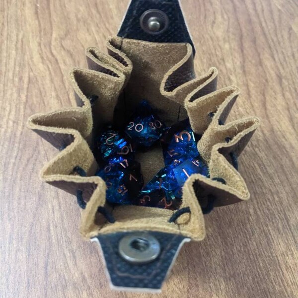 Handmade Leather Dice/key Tray 8x8 unfolded Leather Dnd Handmade Dice ...