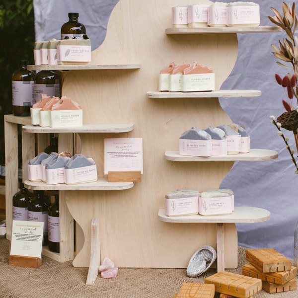 Asymmetrical Wavy Collapsible Stand, Retail Display, Market Display ...