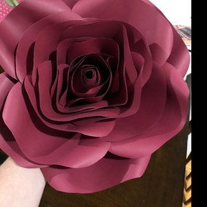 Paper Flower Medium Rose Templates PDF and SVG Digital Files & Video ...