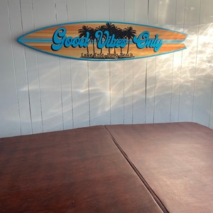 Surfboard Bar Top Table Top Surf Board Beach Decor Surf - Etsy