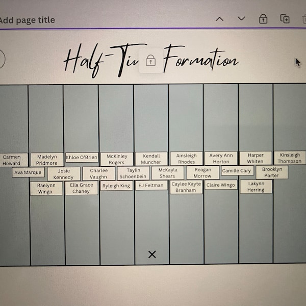 Cheer Formations Template, Cheer Mat Formation, Canva Editable, Pdfs US ...