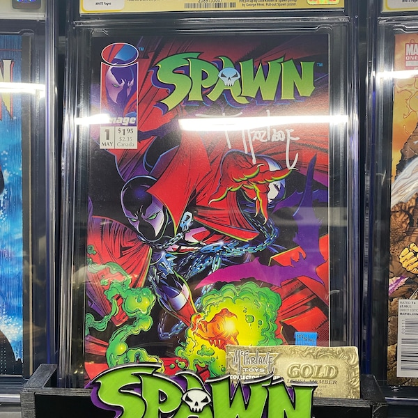Spawn Comic Book Stand Wall Mountable -LED Friendly - Fits CGC CBCS and ...