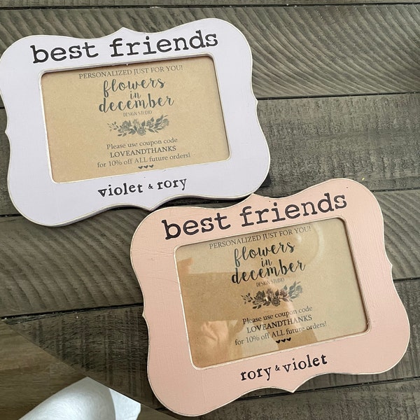 Best Friends Frame Best Friends Picture Frame BFF Gift Personalized ...