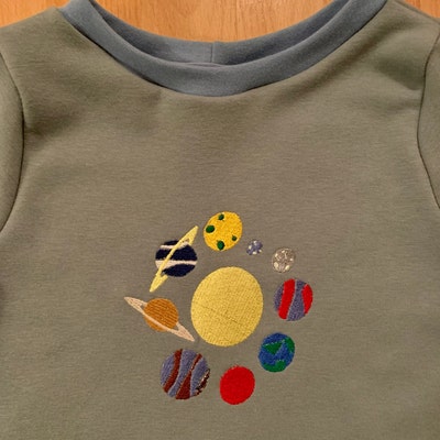 Solar System Embroidery Design, Planets Embroidery, Cosmos Embroidery ...