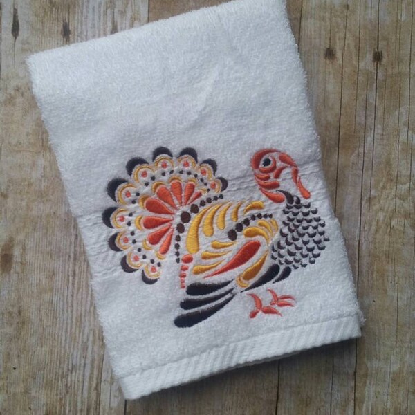 Turkey Machine Embroidery Fill Design - 3 Sizes - Etsy