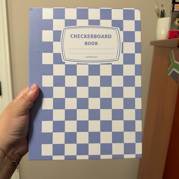 Handmade Checkered A5 Binder Hardboard Book Card Holder Photo Album ...