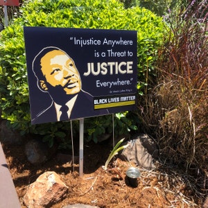Martin Luther King Justice Yard Sign // 2-sided // Protest Sign ...