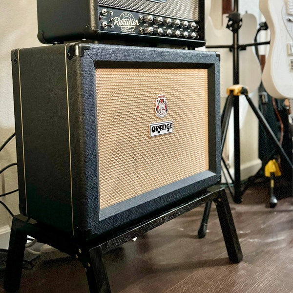 Black Danish Cord Amplifier Stand, Speaker Cabinet Elevated Display ...