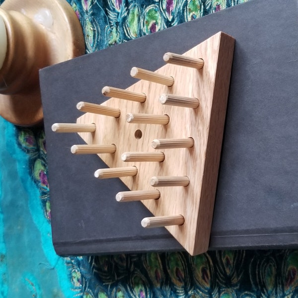 Solid Oak Wooden Peg Game Triangle - Etsy
