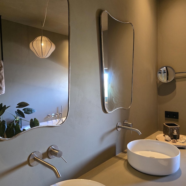 Arch Mirror, Antique Brass Mirror, Customized Mirror, Golden Bathroom ...