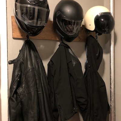 Amazing MOTORCYCLE Helmet Rack Handmade Helmet Storage Motorcycle ...