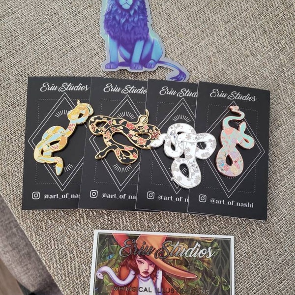 Seasonal Snake Hard Enamel Pins - Etsy