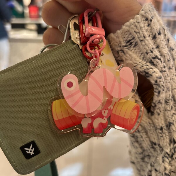 Soy Sauce Fish 2 Inch Glitter Acrylic Keychain Cute Sushi Asian Food ...