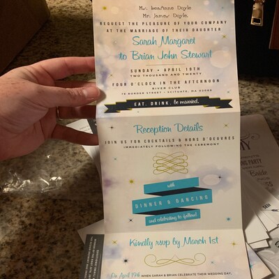 Sample: Custom Fold Wedding Invitation - Etsy