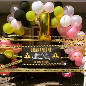 Quarantine First Birthday Banner Quarantine birthday sign | Etsy