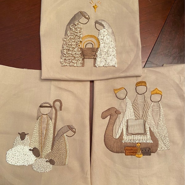 Nativity Series 8" Embroidery Kit | Christmas Nativity Embroidery Kit ...