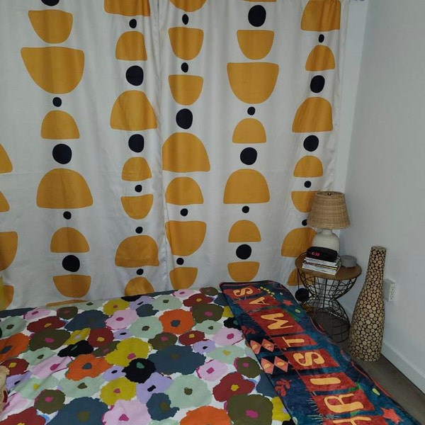 Stylish Design Colorful Window Curtain, Nordic Drapes, Modern Geometric ...