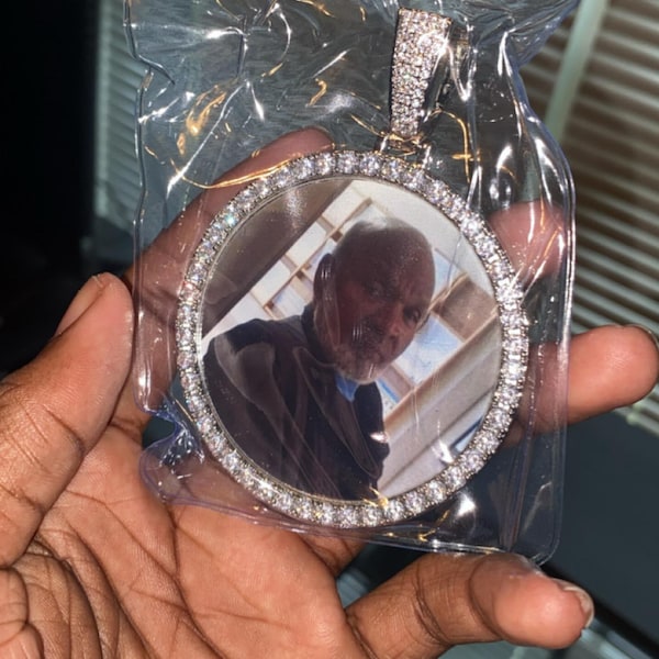 Oversized 2.68inch Custom Circle Photo Necklace,personalized Picture ...