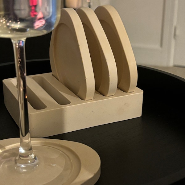 Holder and Coaster Triangle Set of 5, Choose Different Colour Effects ...