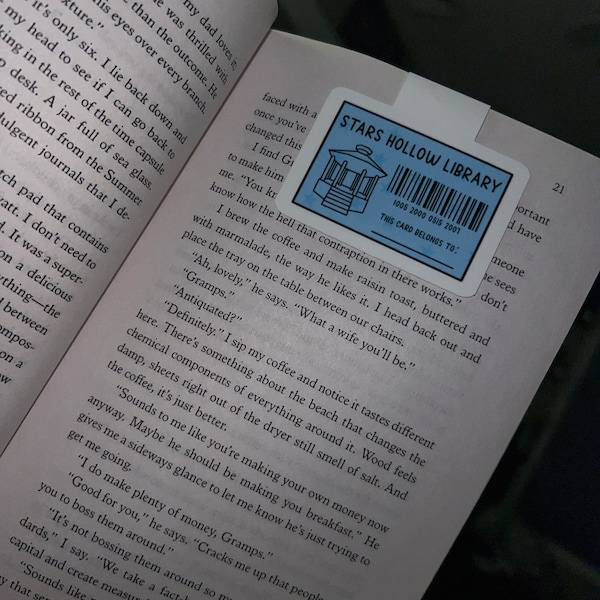 Magnetic Bookmark Stars Hollow Library Card Bookmark - Etsy