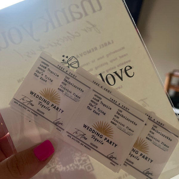 Bachelorette Casamigos Labels 50 Ml | Wife of the Party | Tequila Label ...