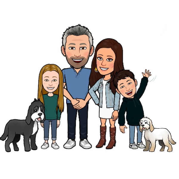 Personalised Bitmoji Illustrations - Etsy