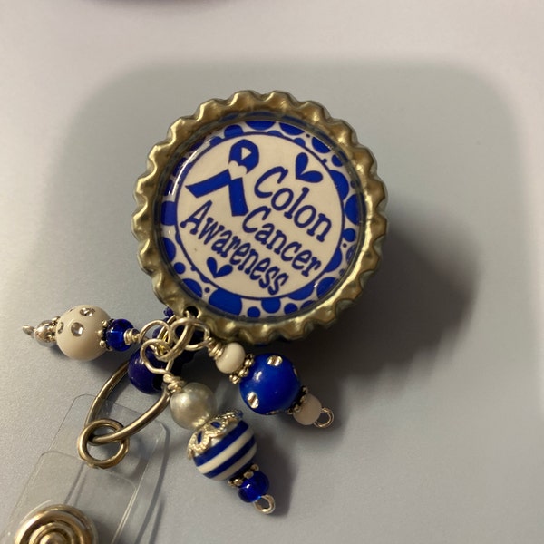 Colon Cancer Awareness Badge Reel - Awareness Badge Reels - Awareness ...