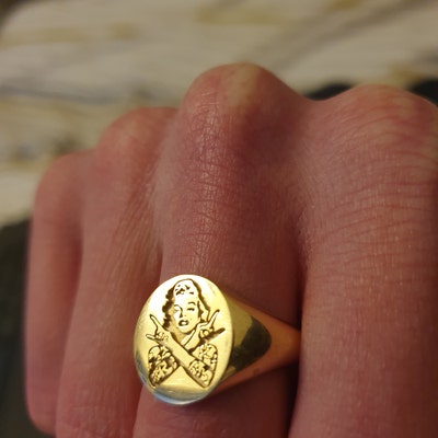 Custom Engraved Rings, Custom Signet Ring, Engraved Signet Ring ...